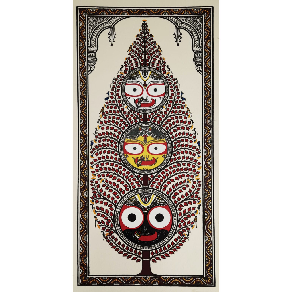Buy Tree of Life with Jagannath Balabhadra and Subhadra Red online from ...